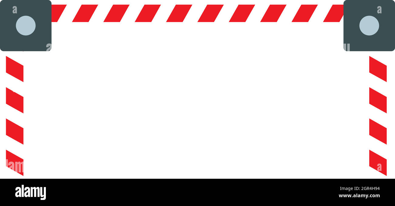 Control barrier icon flat Stock Vector Images - Alamy