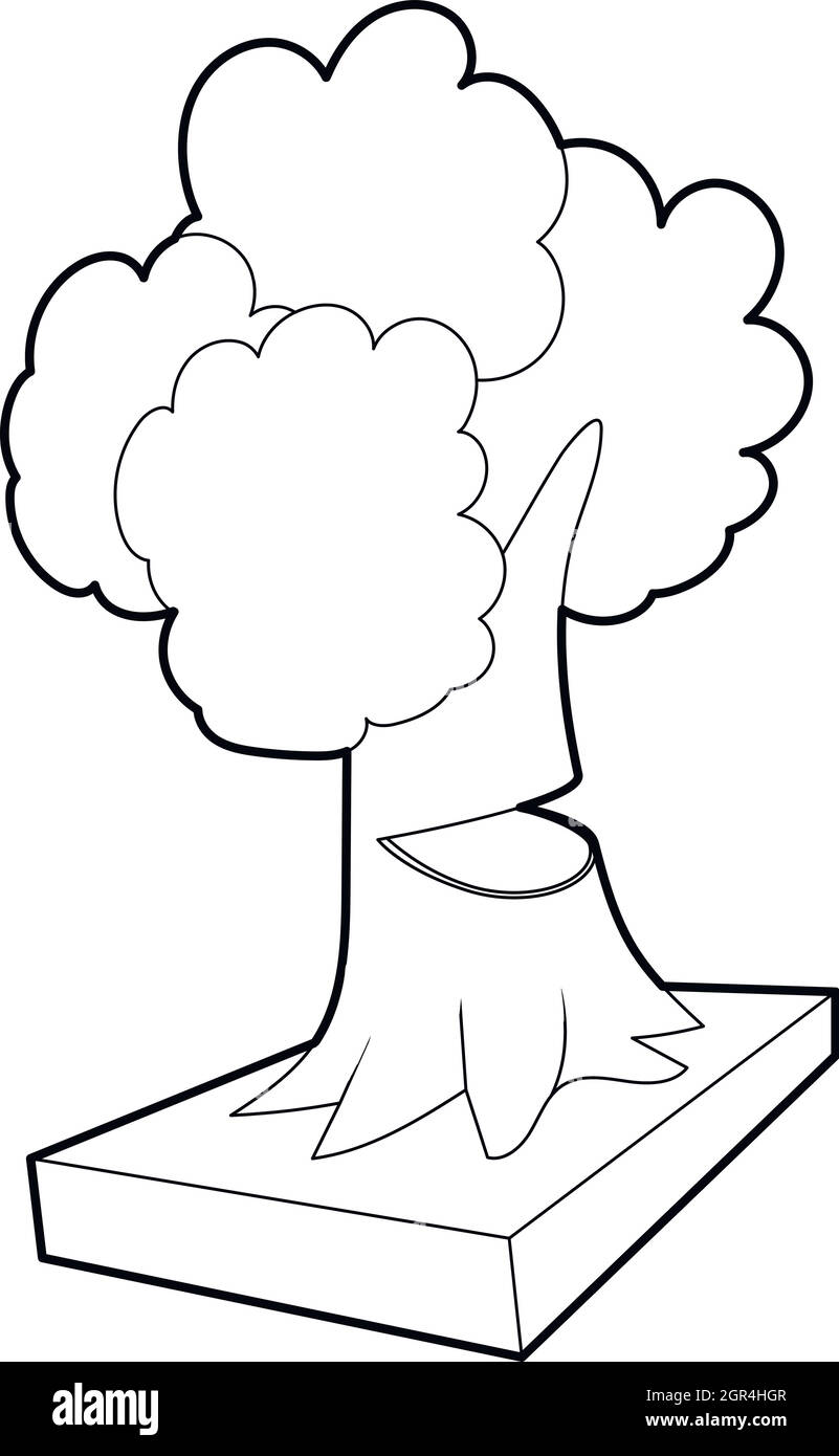 Cut tree icon, outline style Stock Vector Image & Art - Alamy