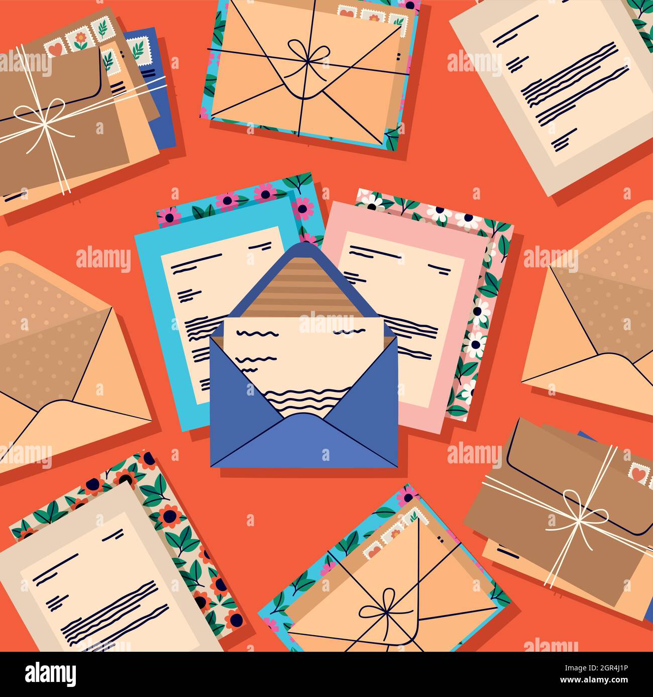 letters and envelopes Stock Vector Image & Art - Alamy