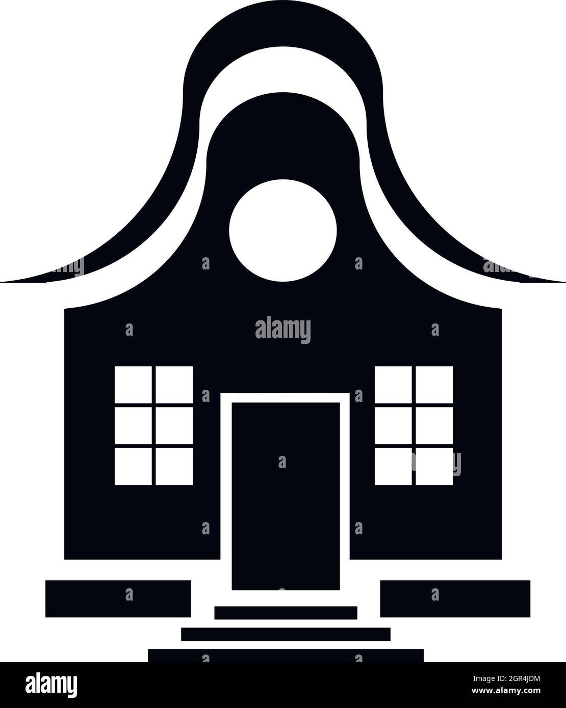 Cute little white house Stock Vector Images - Alamy