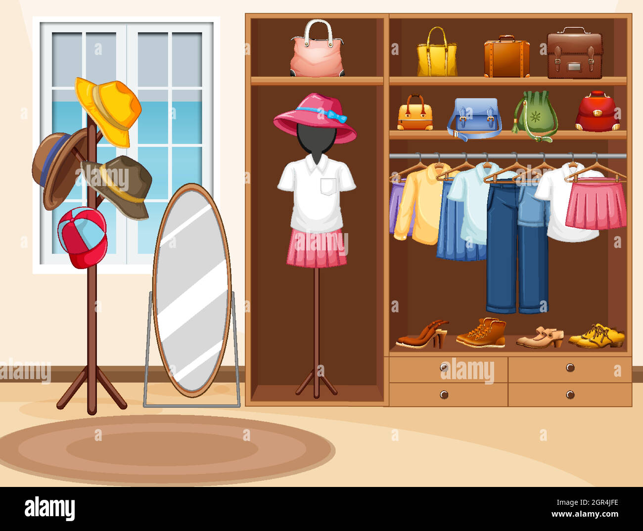 Interior design of dressing room background Stock Vector Image & Art ...