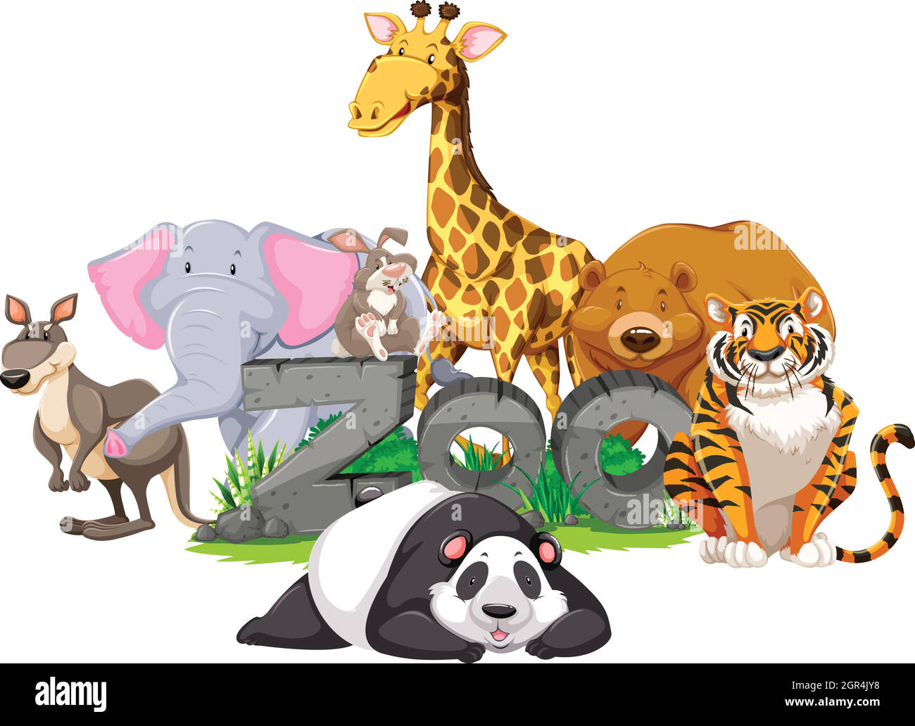 Elephant zoo sign Stock Vector Images - Alamy