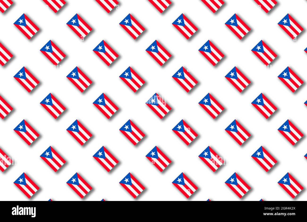 Illustration with Puerto Rico flag seamless patterns - background or ...
