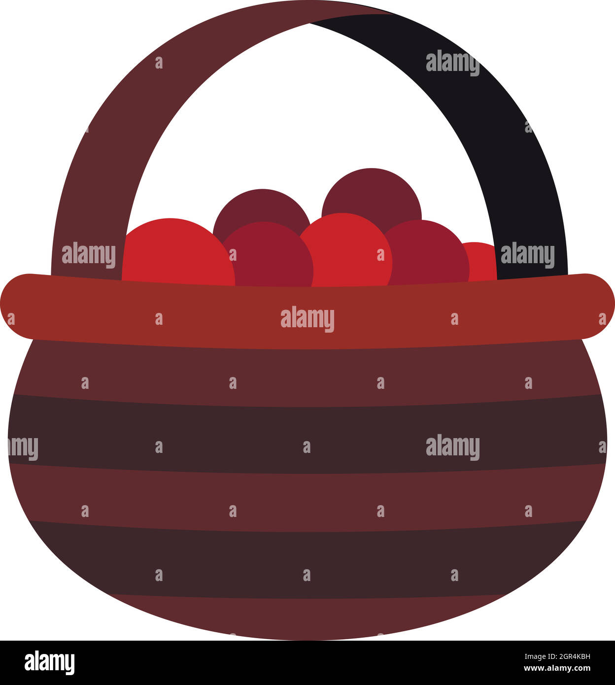 Sweet cherry in basket Stock Vector Images - Alamy