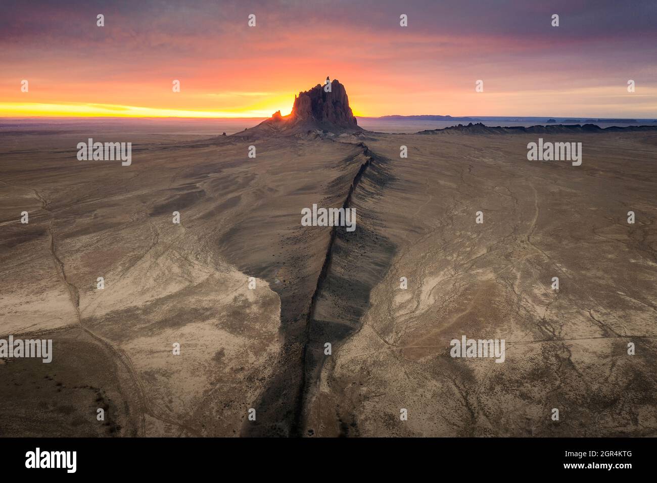 Shiprock sunrise dawn desert hi-res stock photography and images - Alamy