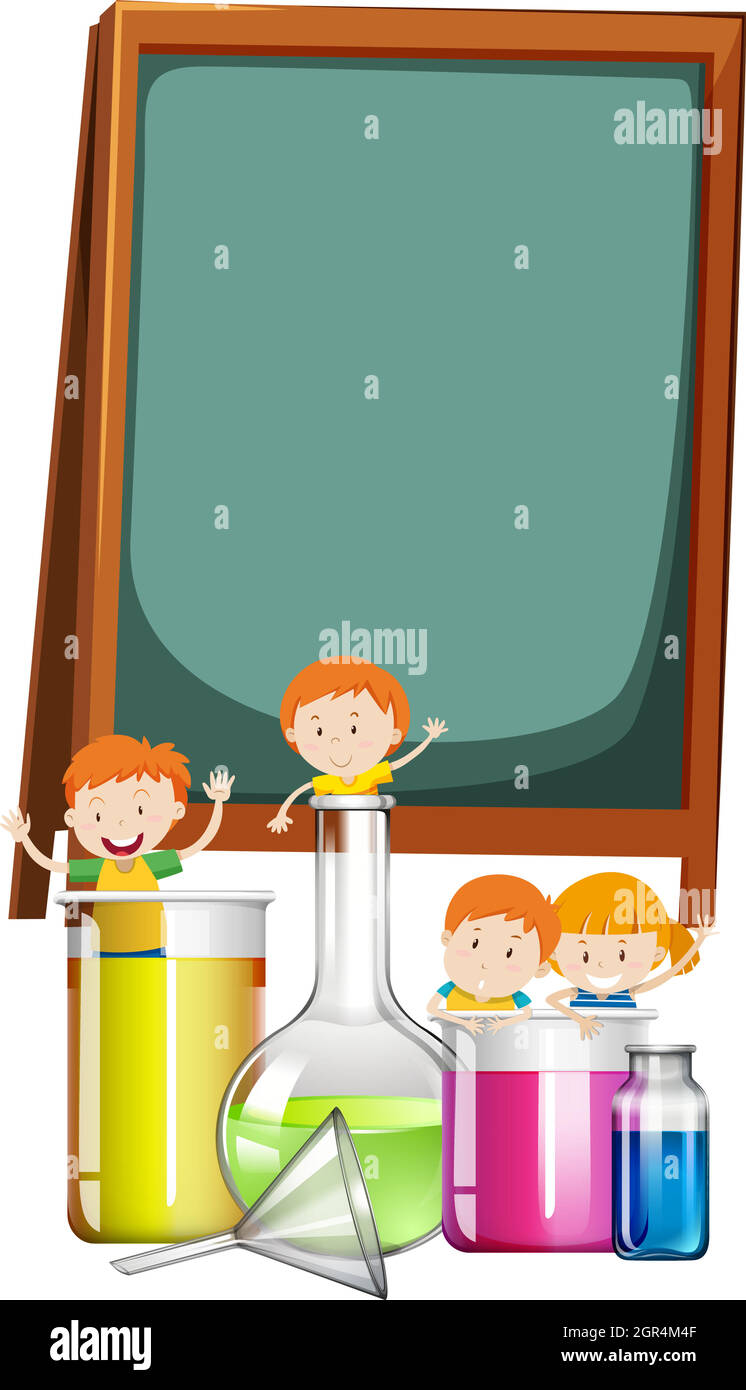 Frame design with students and science theme Stock Vector Image & Art ...
