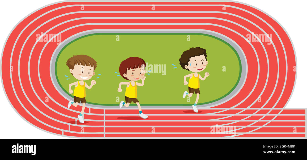 Boys Training Running Race Stock Vector Image & Art - Alamy