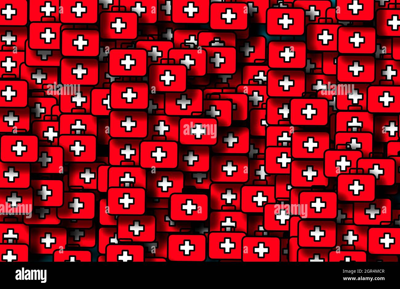 Illustration with first aid seamless patterns - background or wallpaper ...
