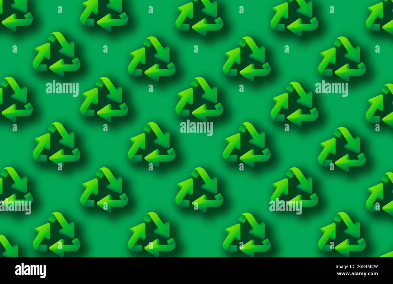 Illustration with recycling seamless patterns - background or wallpaper ...