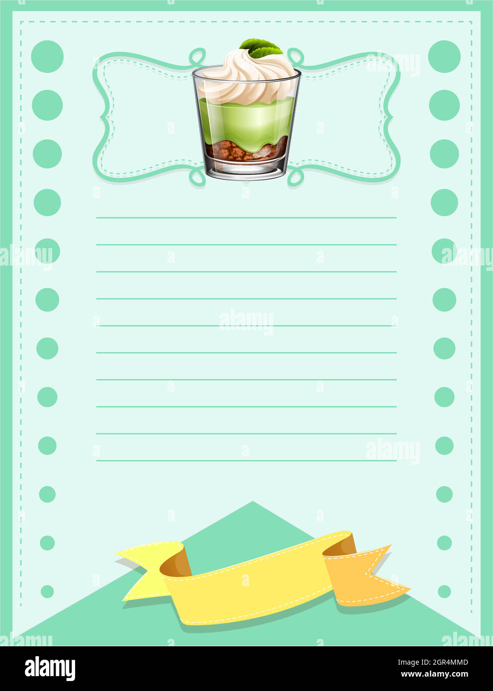 Paper design with cake in glass Stock Vector Image & Art - Alamy