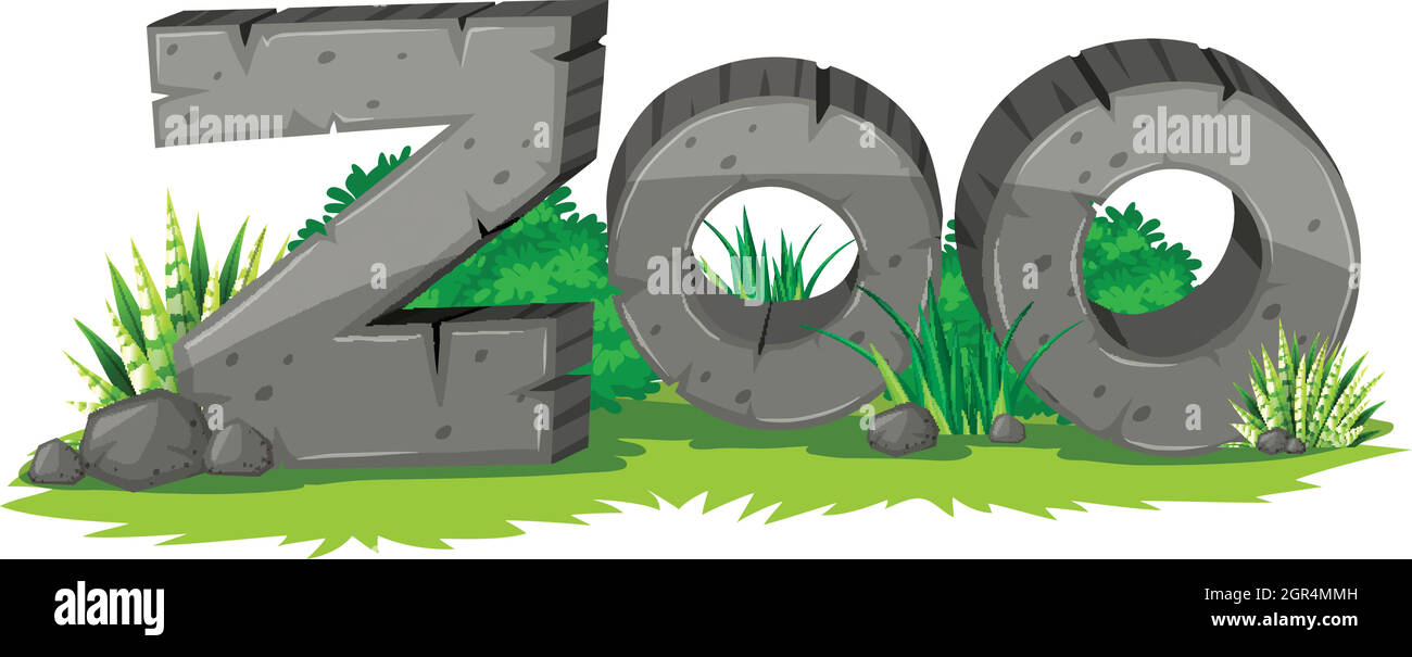 Zoo sign made of rock Stock Vector Image & Art - Alamy