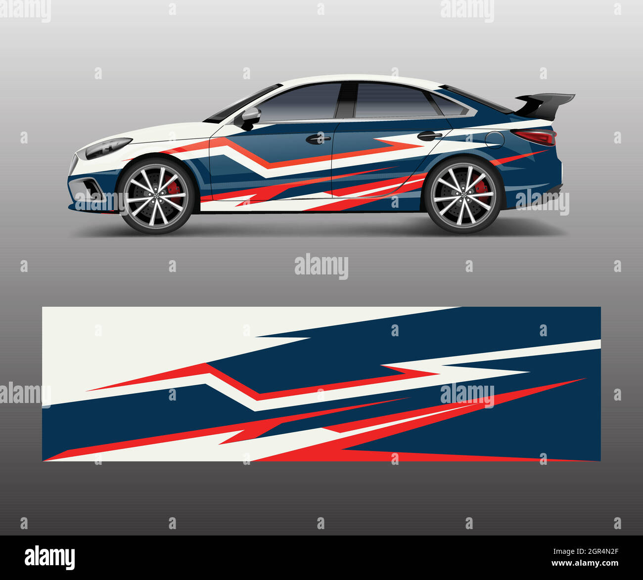 Abstract Sport racing car wrap decal and sticker design. vector eps10 ...