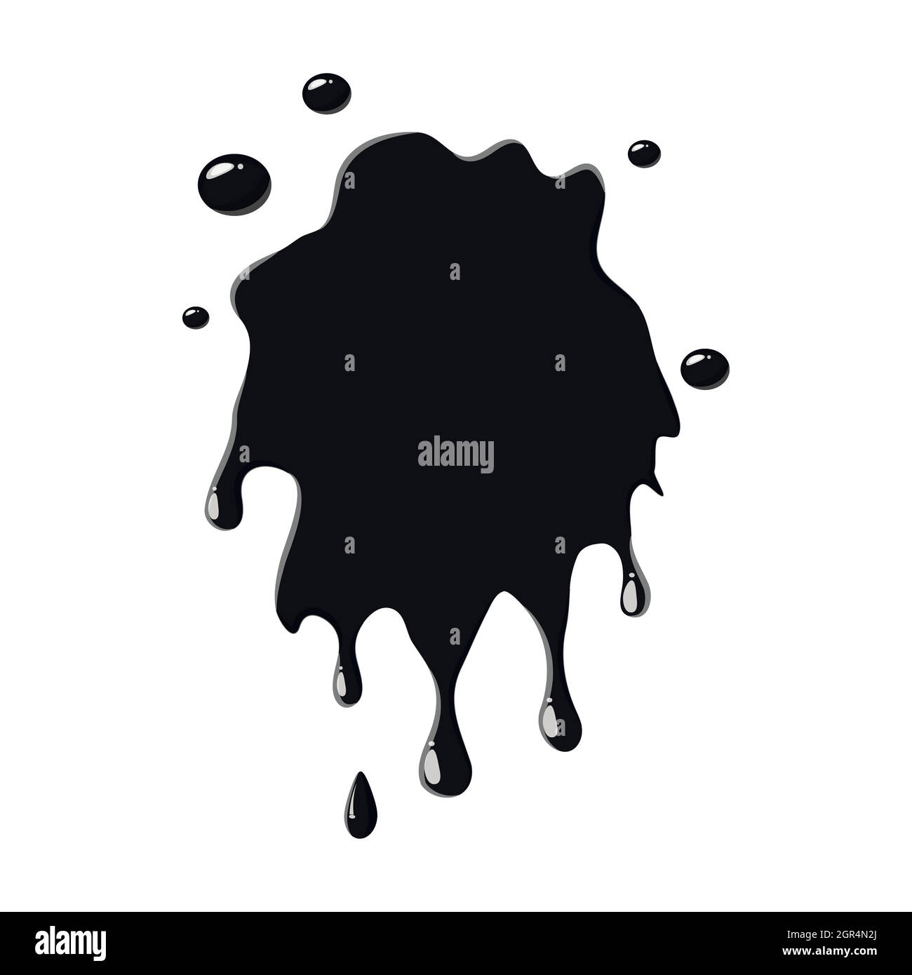 Oil spill splash isolated on white background Stock Vector Image & Art ...