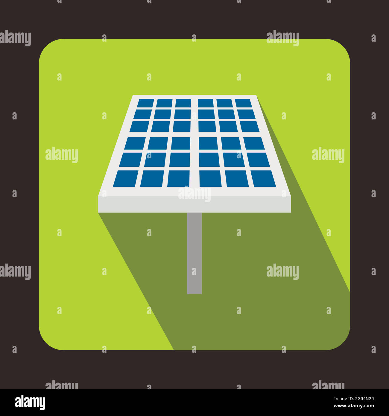 Solar battery icon, flat style Stock Vector Image & Art - Alamy
