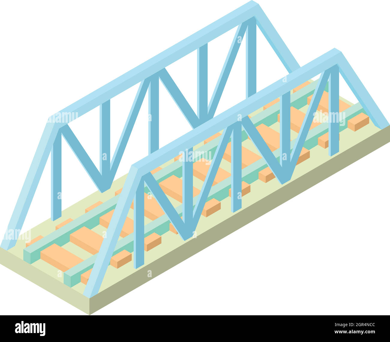 Railway bridge icon, cartoon style Stock Vector Image & Art - Alamy