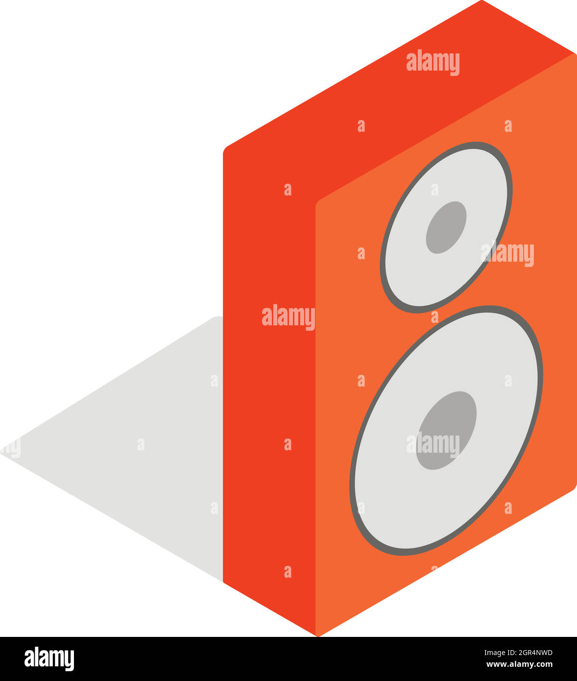 Orange Speaker Icon Isometric 3d Style Stock Vector Image And Art Alamy