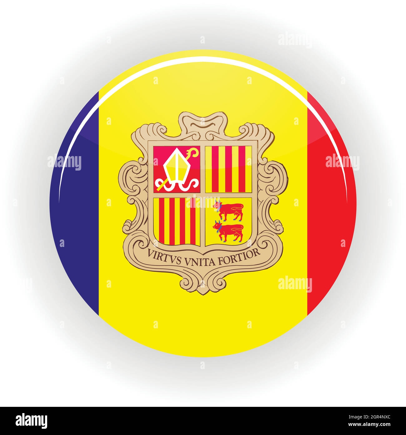 Round flag of andorra Stock Vector Images - Alamy