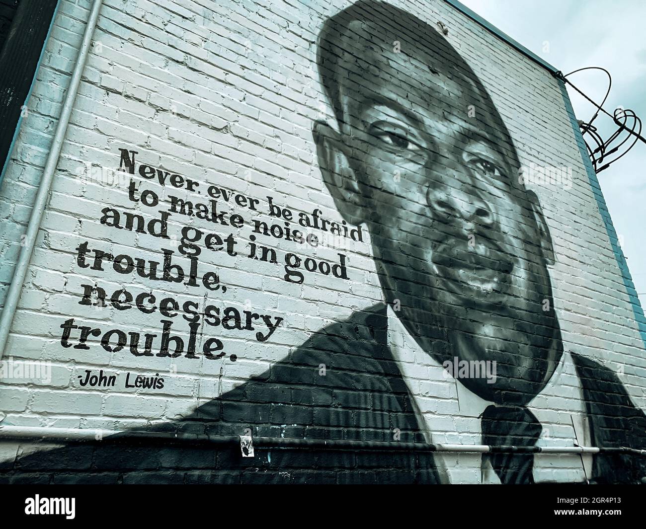 ATLANTA, UNITED STATES - Aug 15, 2021: The mural of legendary civil ...
