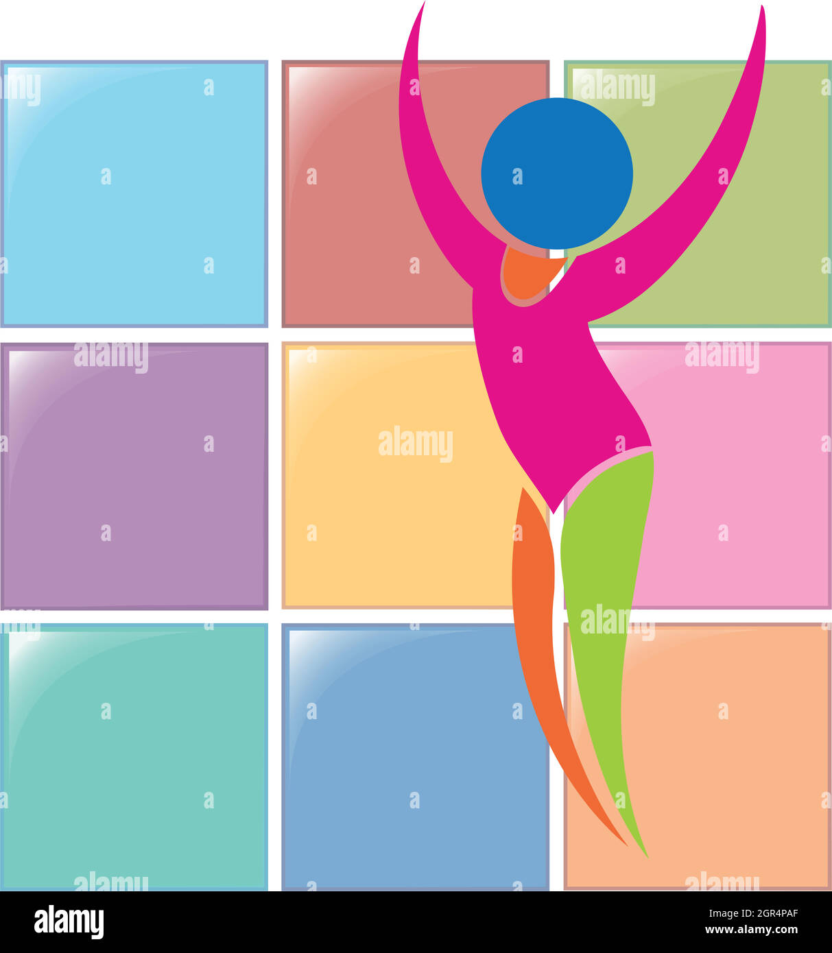 Sport icon for gymnastics floor exercise Stock Vector Image & Art - Alamy