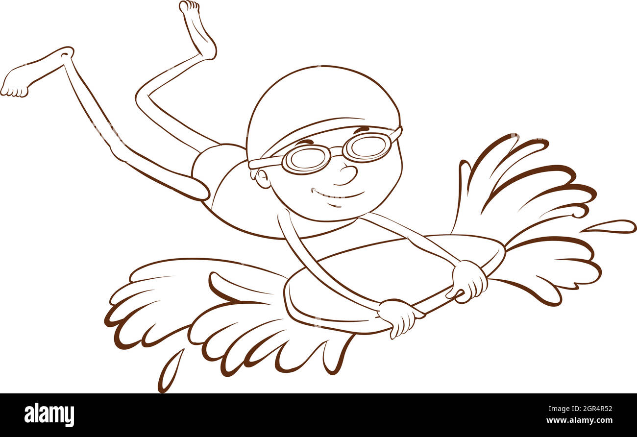 Man swimming Stock Vector Images - Alamy