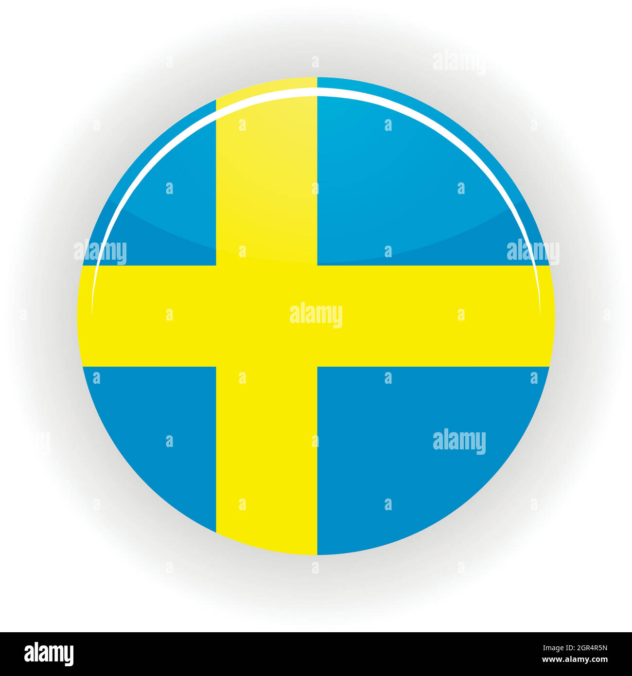National flag sweden round Stock Vector Images - Alamy