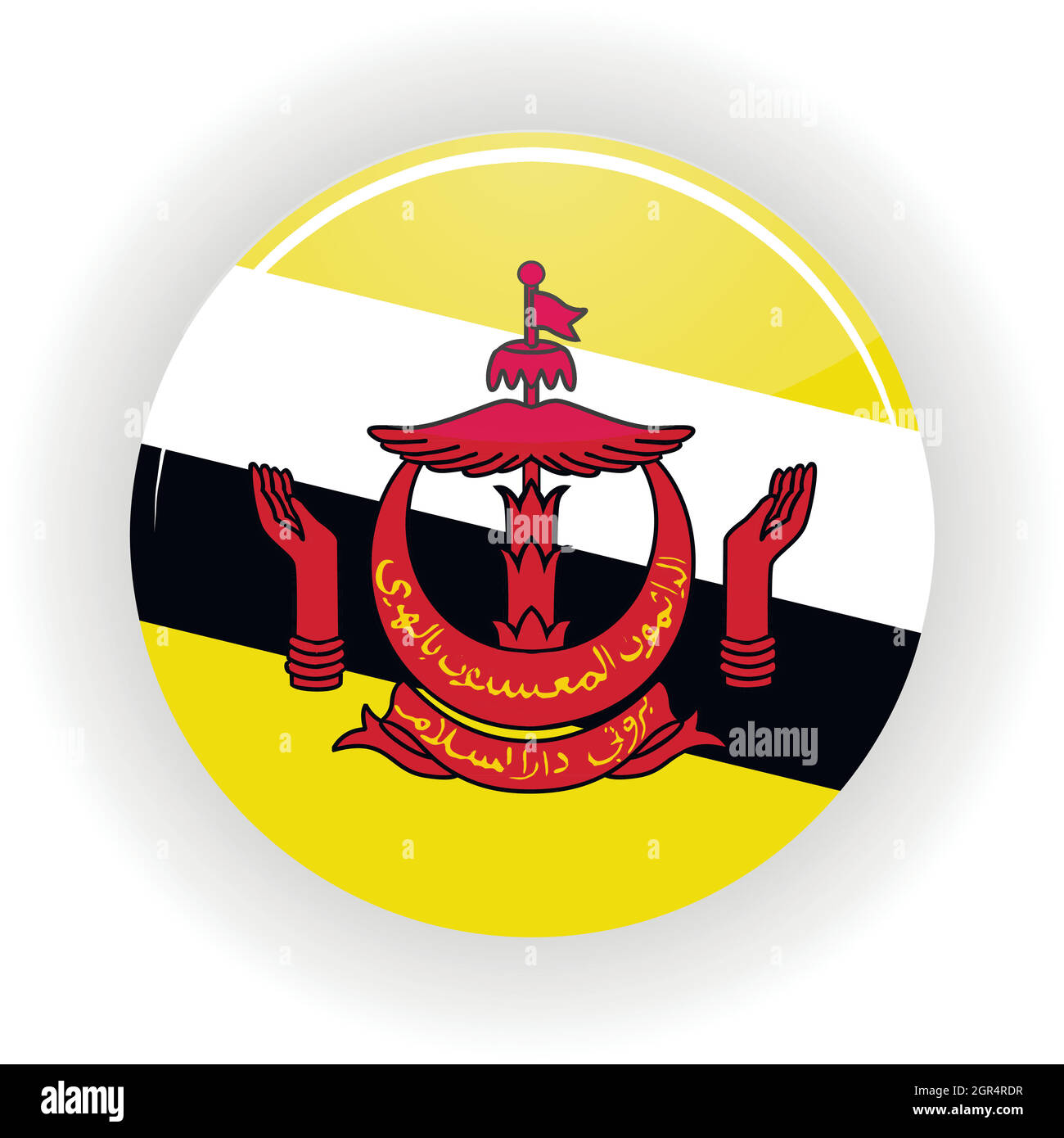 Brunei flag icon Cut Out Stock Images & Pictures - Alamy