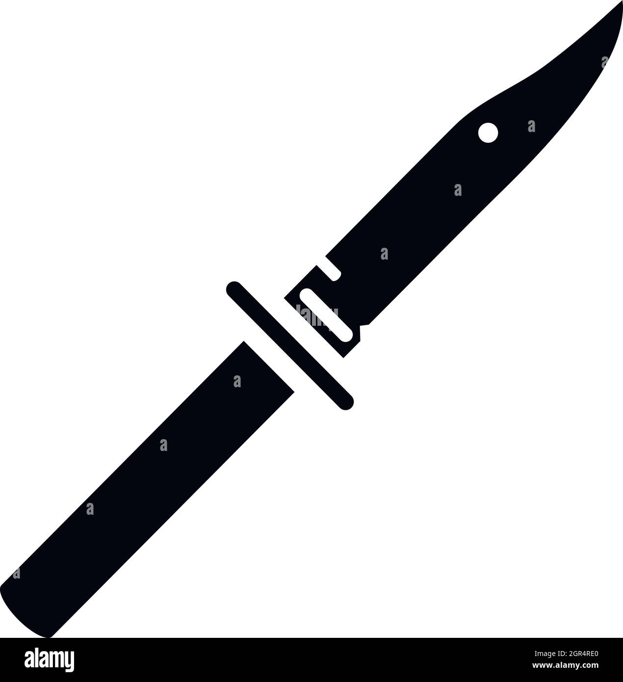 Black handle knife Stock Vector Images - Alamy