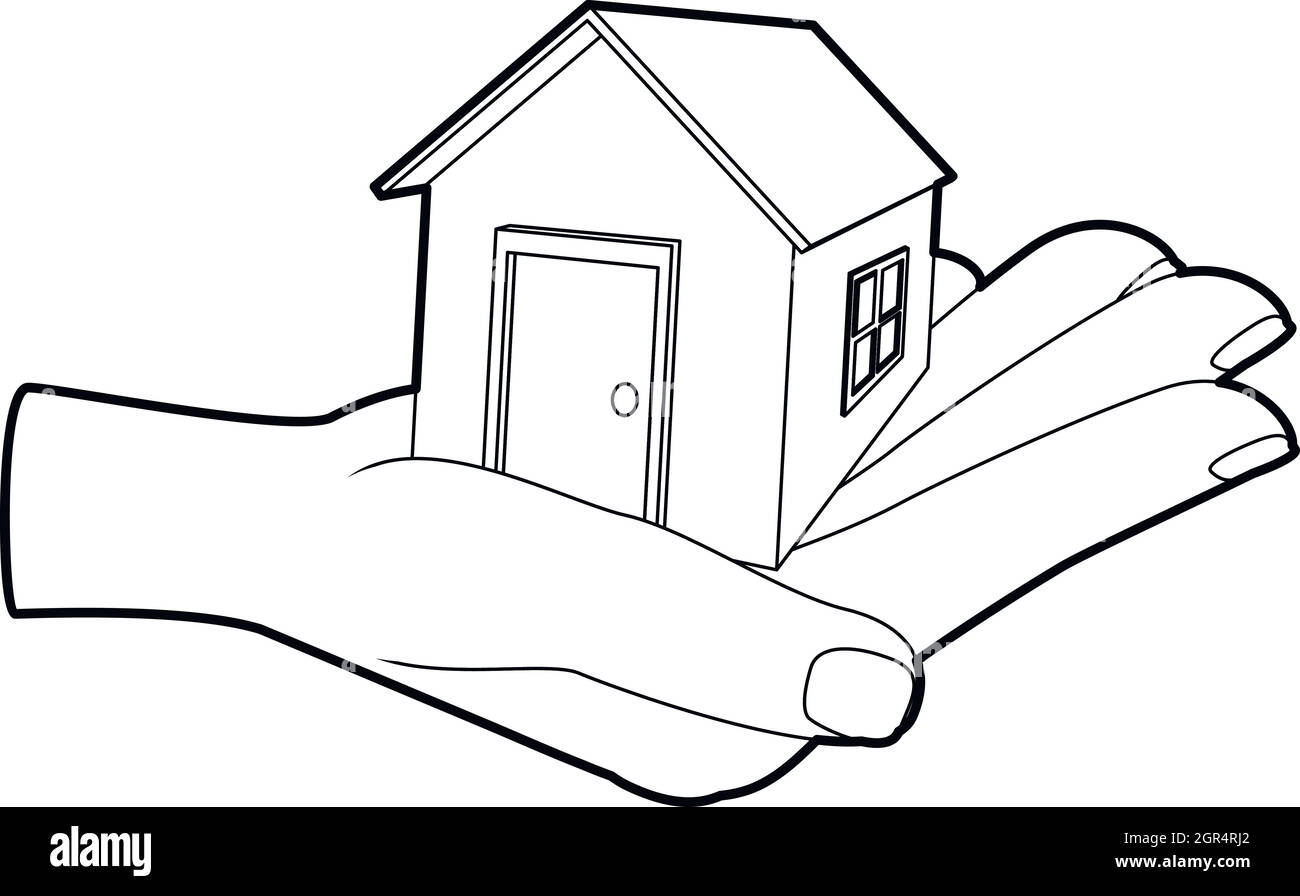 Home care icon outline Cut Out Stock Images & Pictures - Alamy