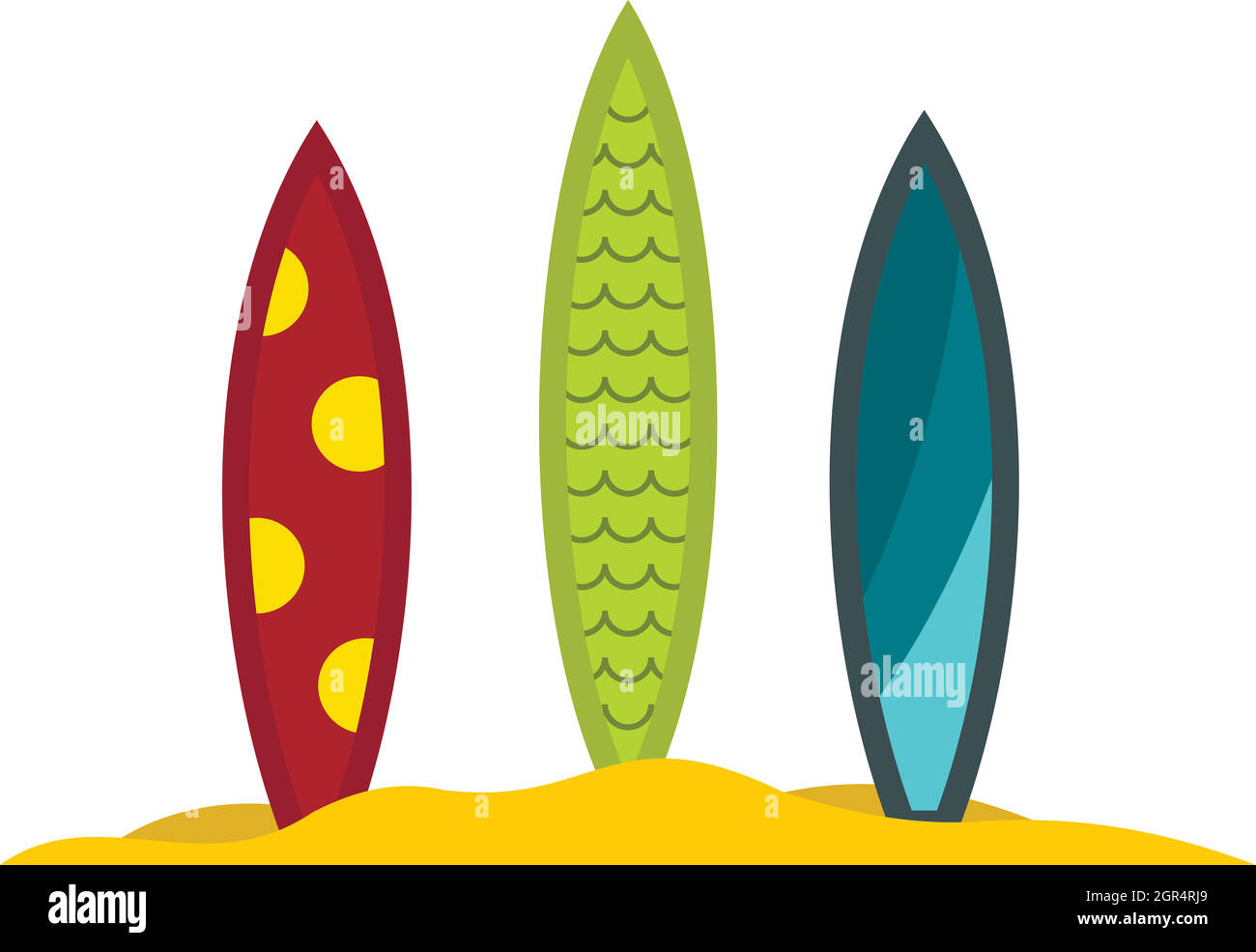 Three surfboards icon, flat style Stock Vector Image & Art - Alamy
