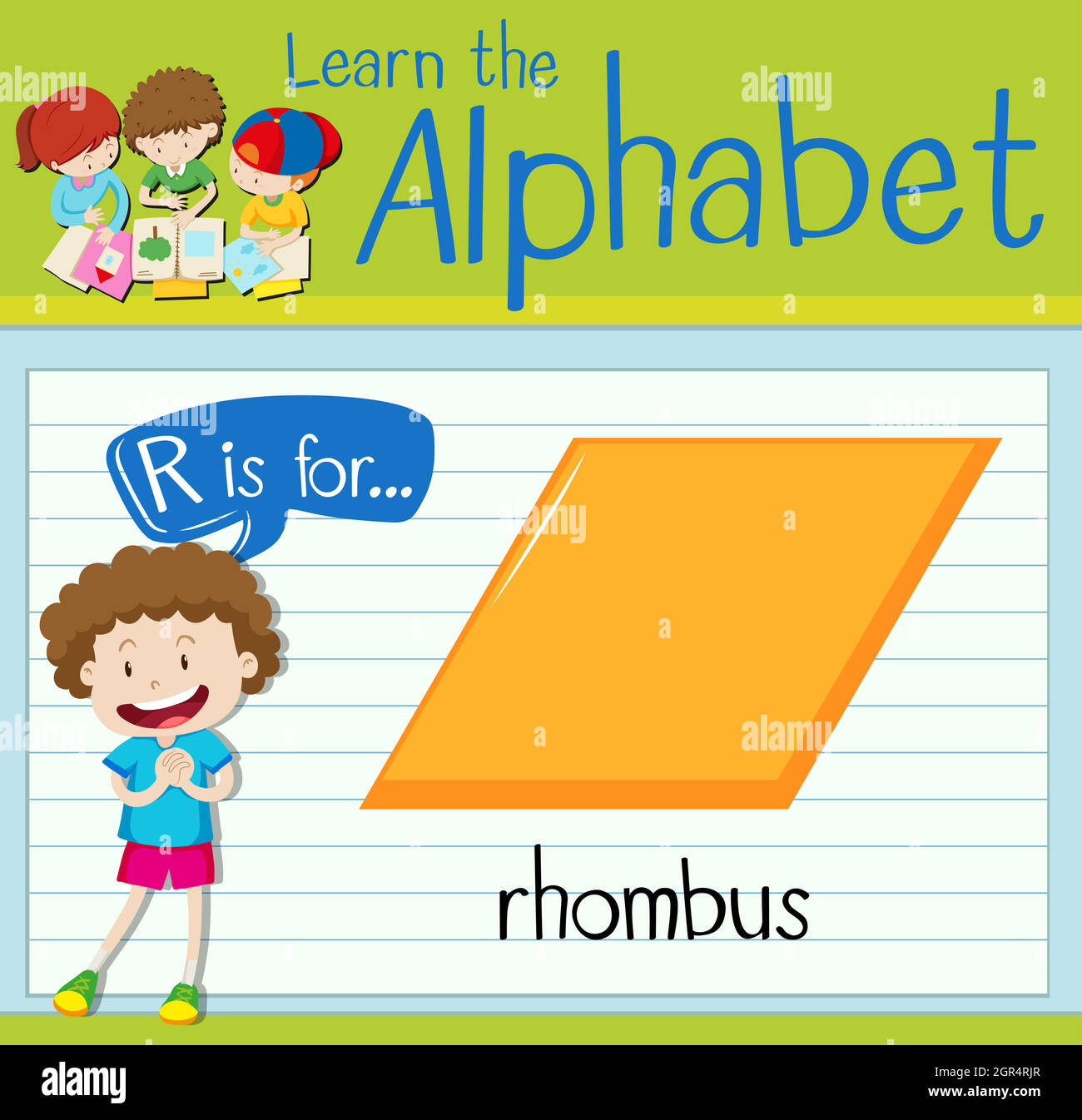 Flashcard letter R is for rhombus Stock Vector Image & Art - Alamy
