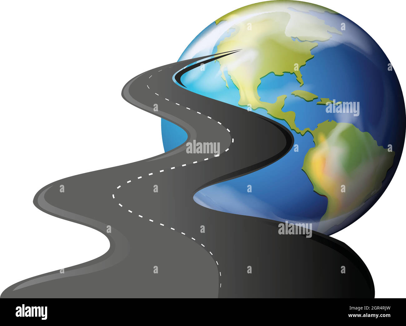 Global road Stock Vector Images - Alamy