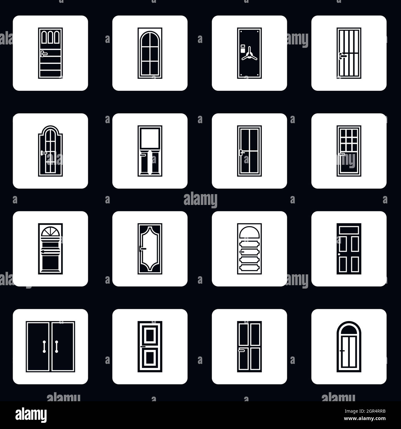 White classic door in Stock Vector Images - Alamy