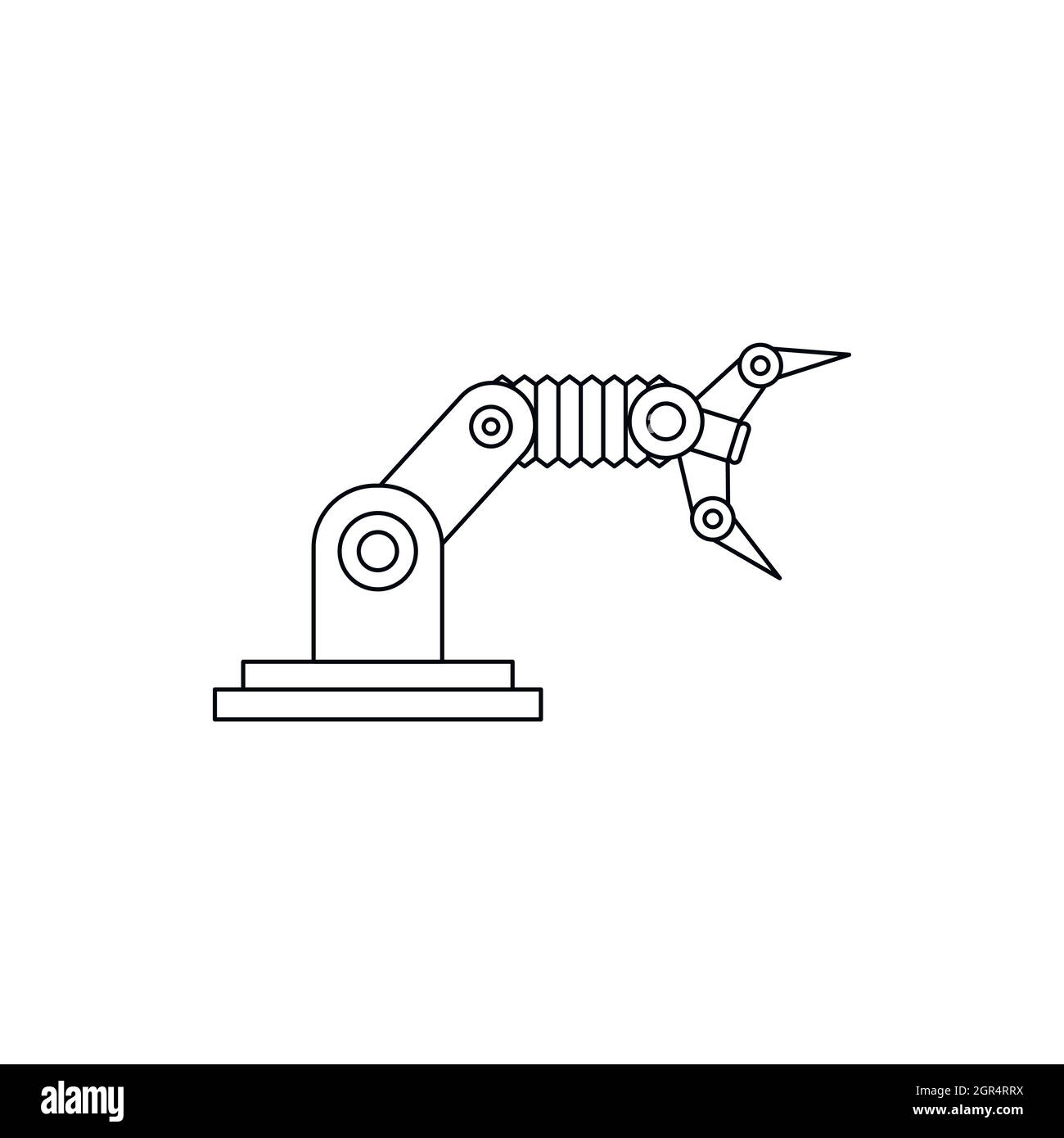 Robotic hand manipulator icon, outline style Stock Vector Image & Art ...