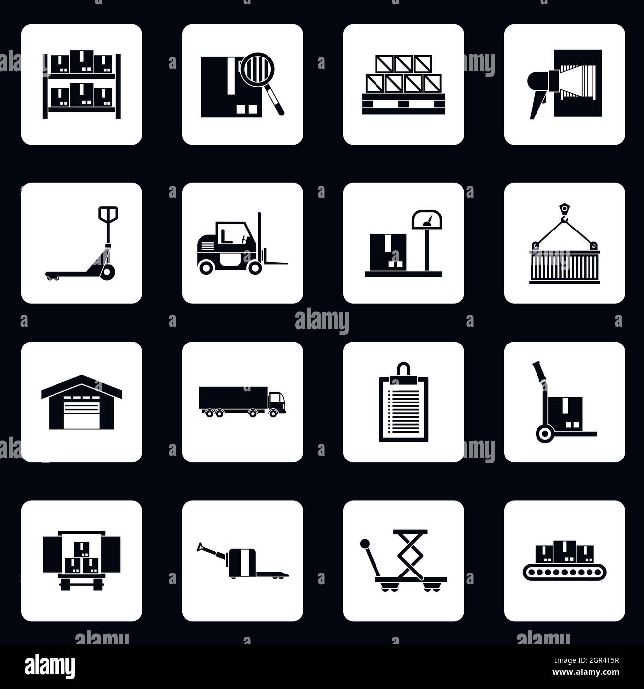 Warehouse and storage icons set, simple style Stock Vector Image & Art ...