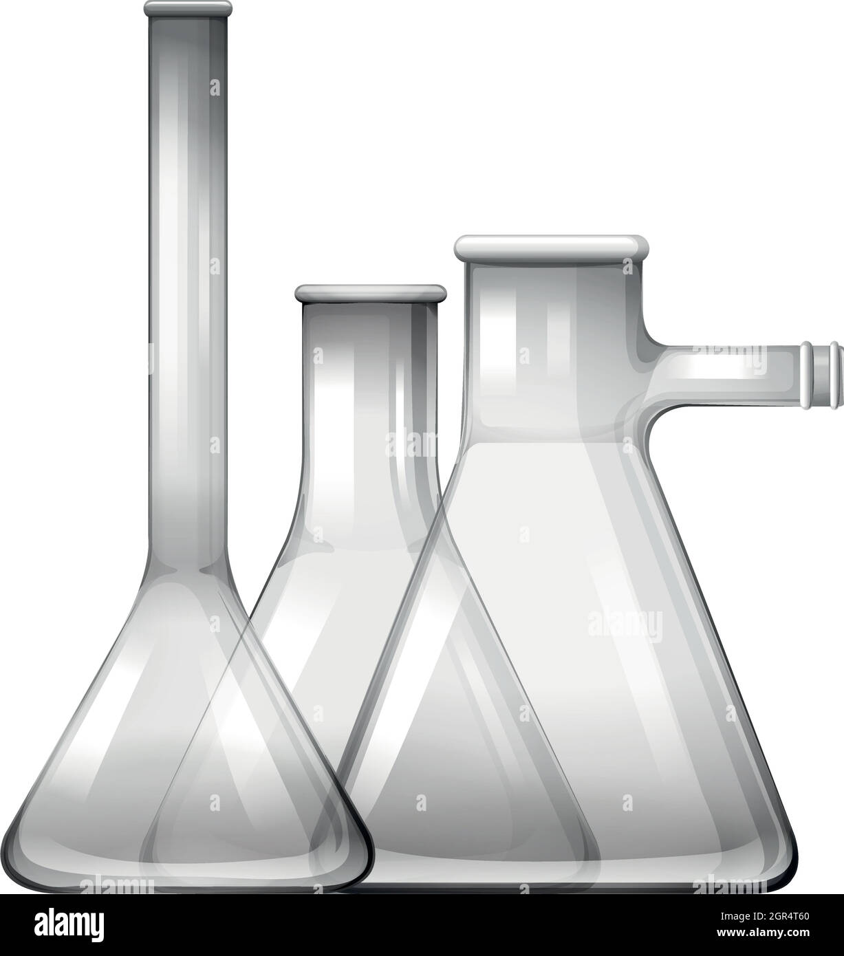 Empty glass beakers and flasks Stock Vector Image & Art - Alamy