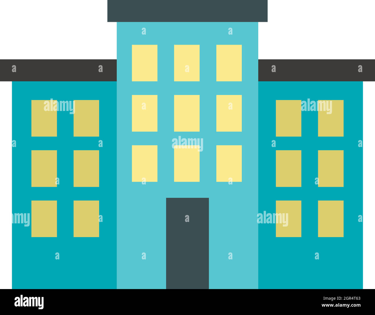 Building icon, flat style Stock Vector Image & Art - Alamy