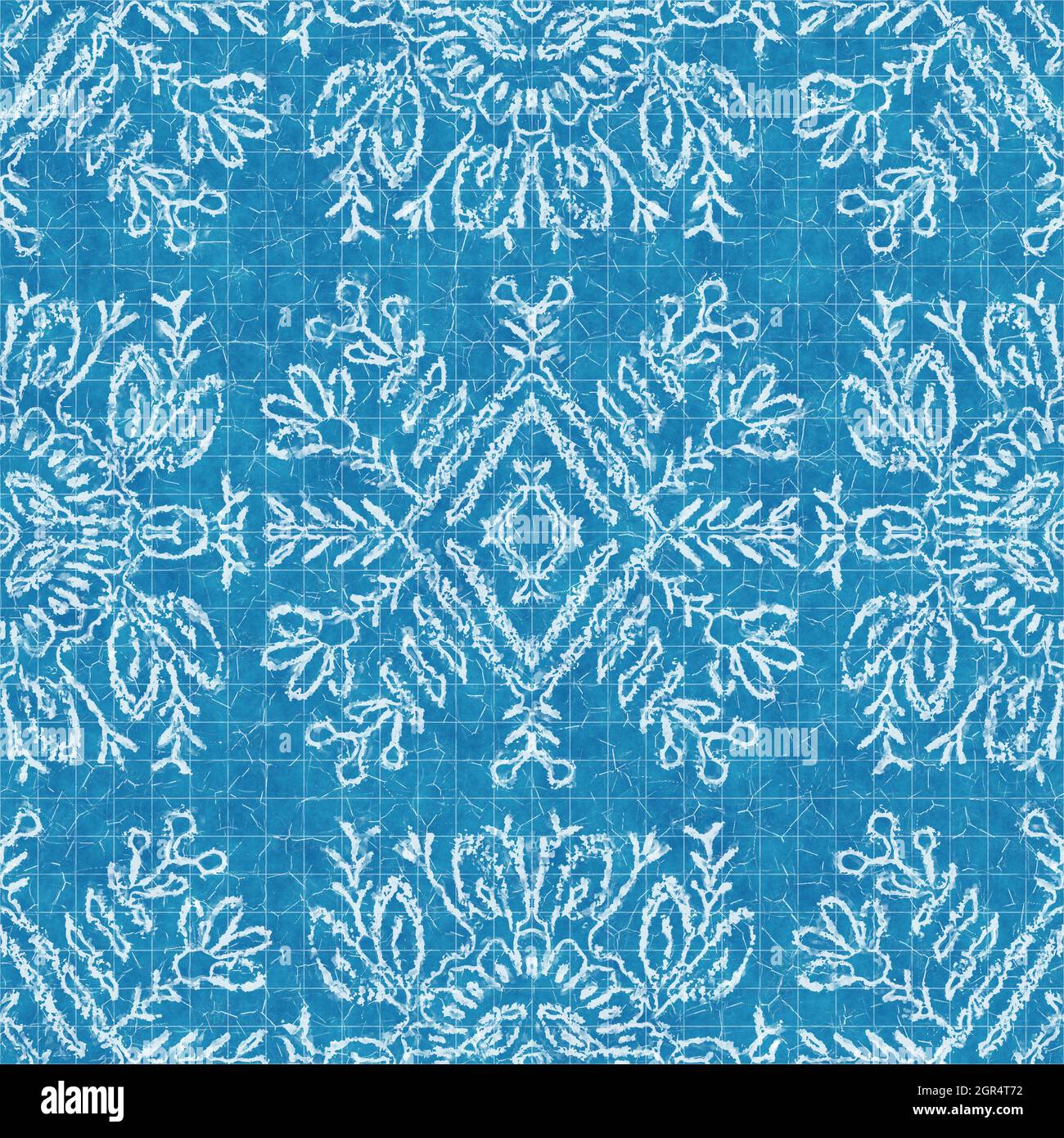 Seamless bright blue blueprint pattern for textile and print Stock ...