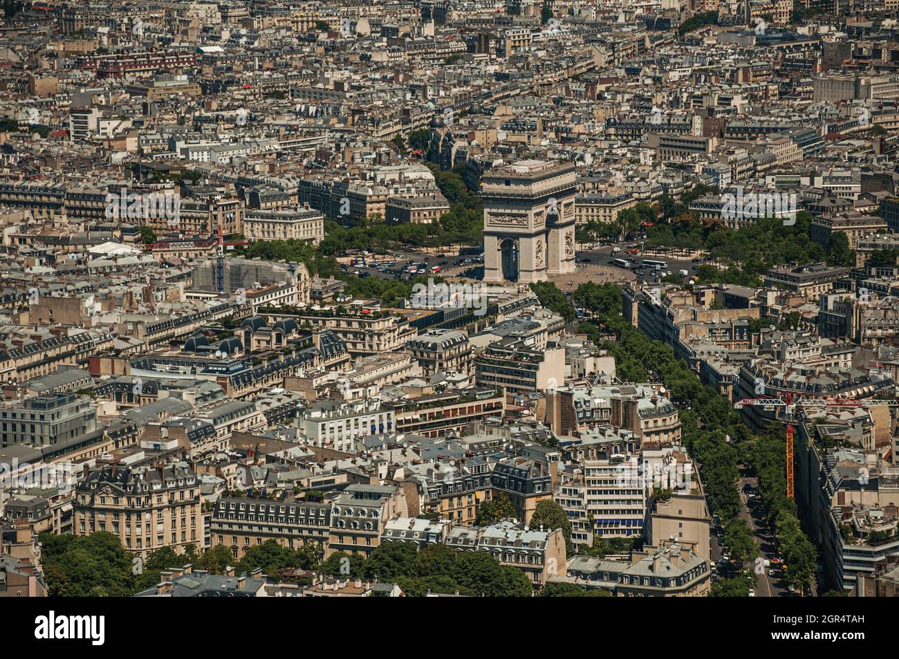 Arc de triomphe rooftop view High Resolution Stock Photography and ...