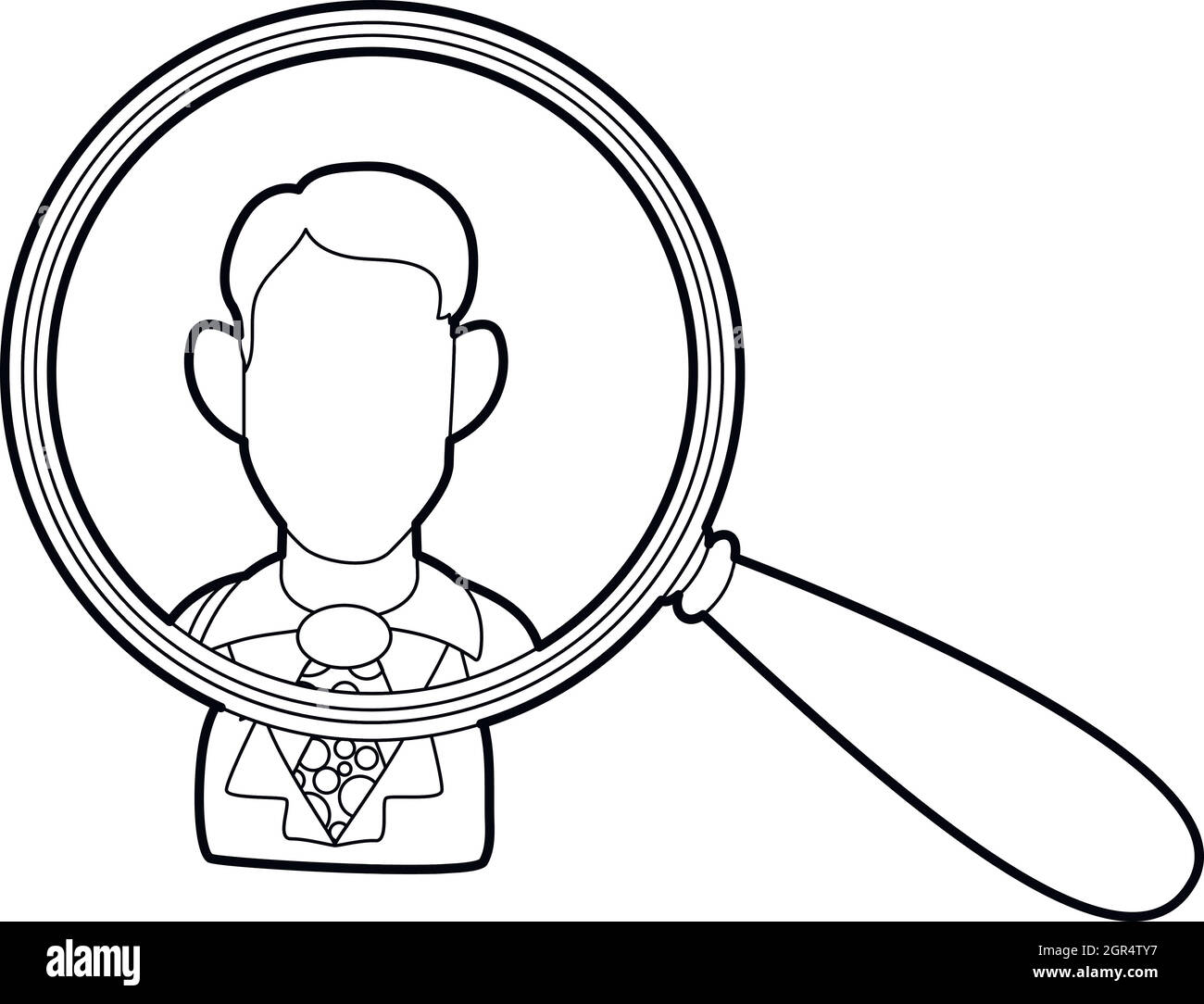 Search leadership icon outline Cut Out Stock Images & Pictures - Alamy
