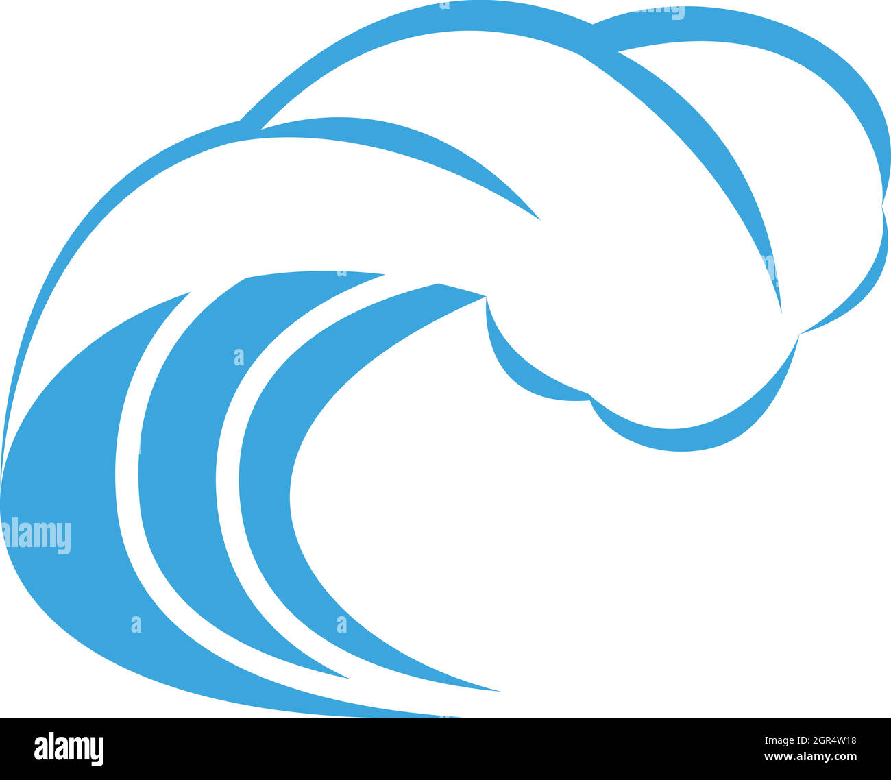 Wave with foam icon, simple style Stock Vector Image & Art - Alamy