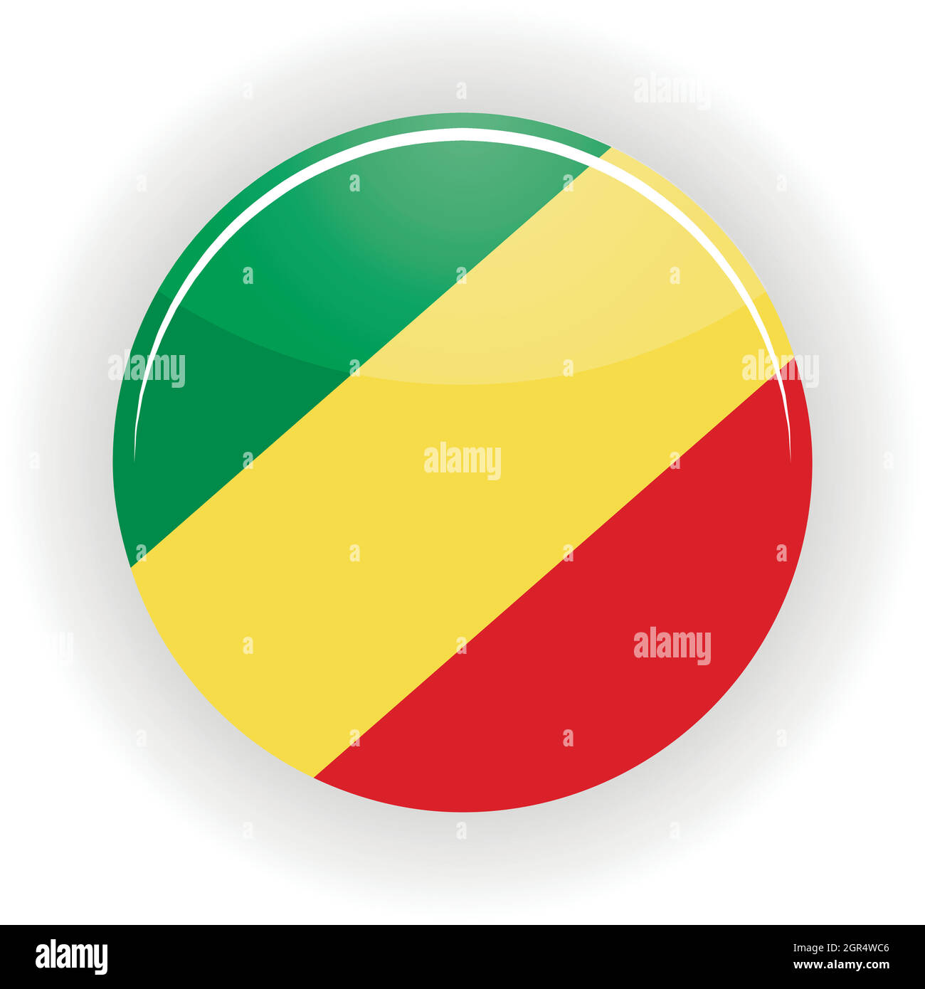 Republic congo flag national Stock Vector Images - Alamy