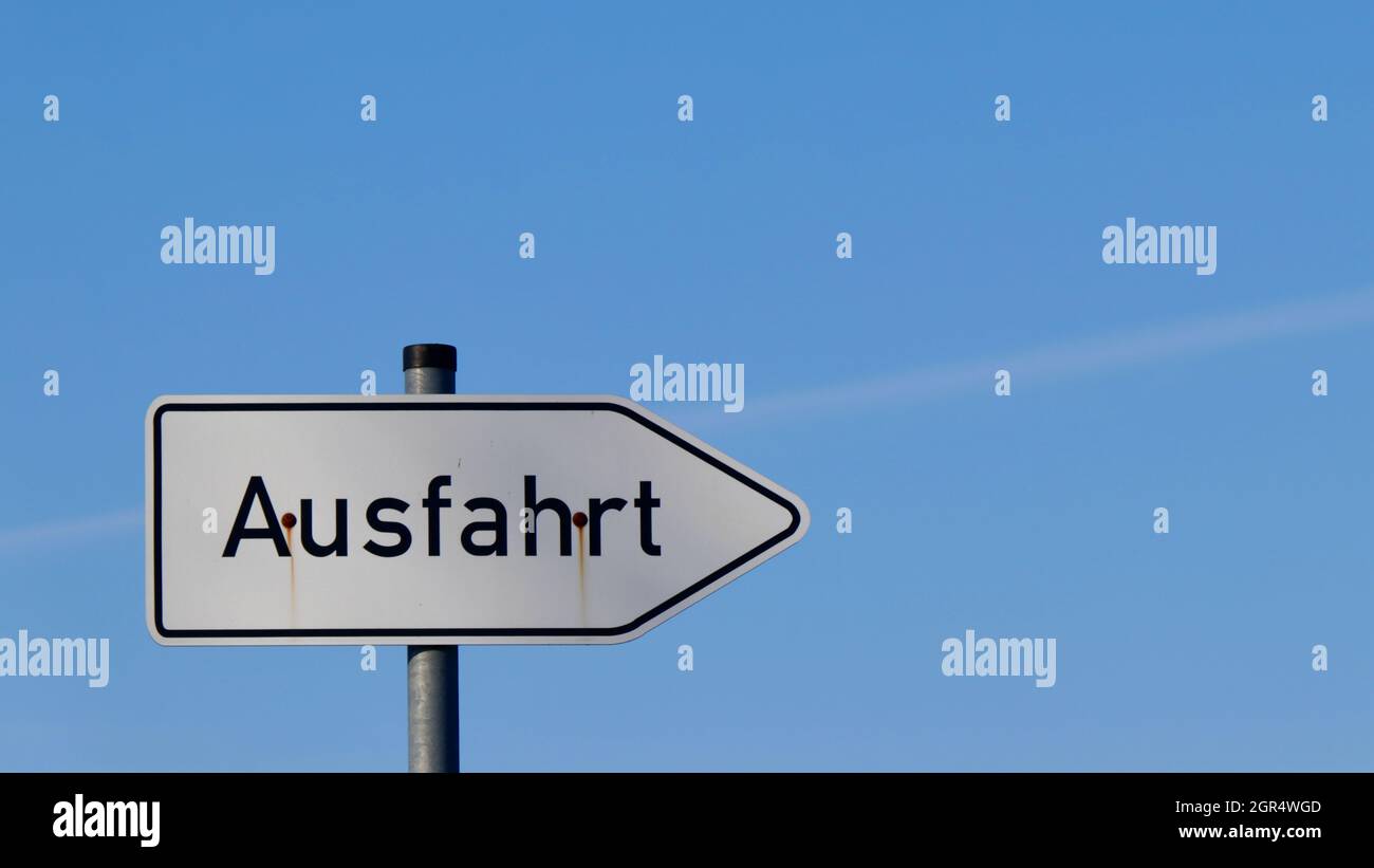 Ausfahrt sign exit sign germany hi-res stock photography and images - Alamy