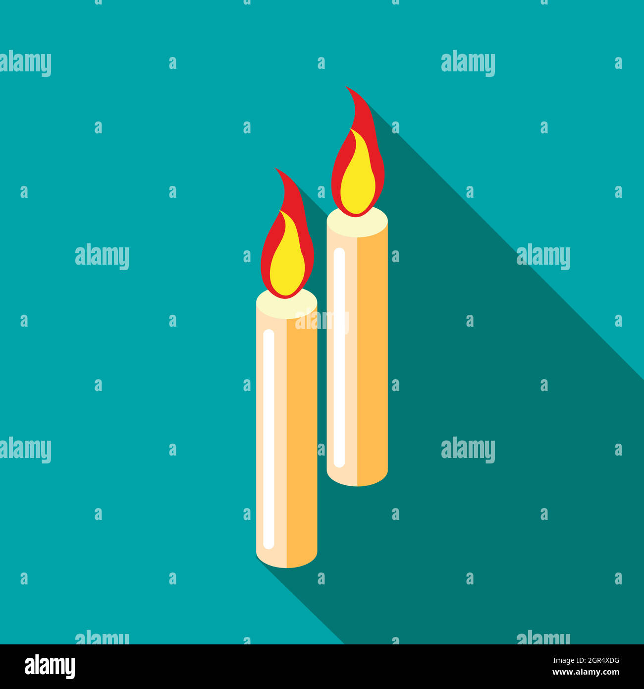 Two candles Stock Vector Images - Alamy