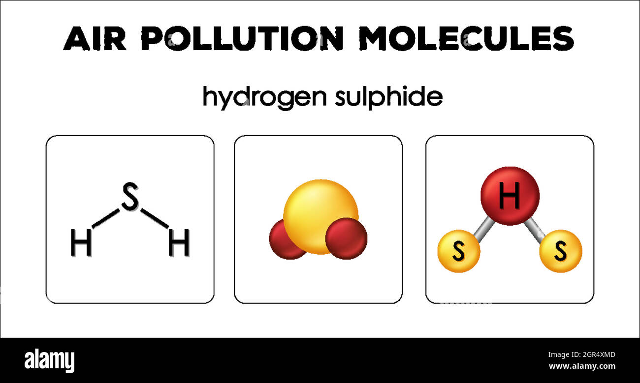 Hydrogen sulphide gas Stock Vector Images - Alamy