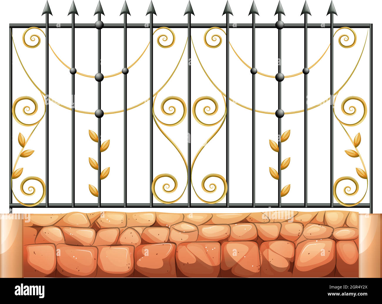 A gate made of pointed steel Stock Vector Image & Art - Alamy