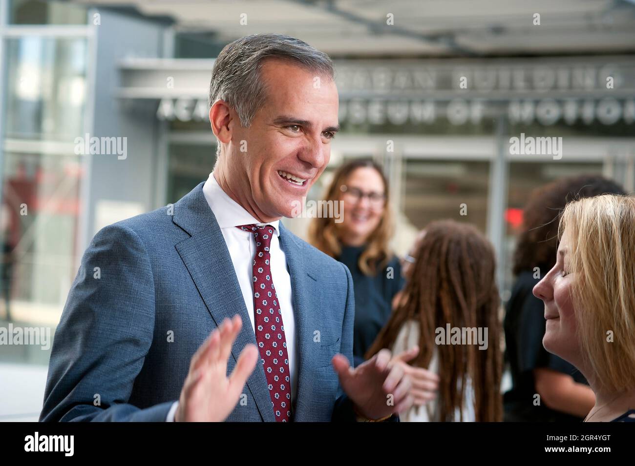 L.A. Mayor Eric Garcetti attending the opening ceremony for The Academy ...