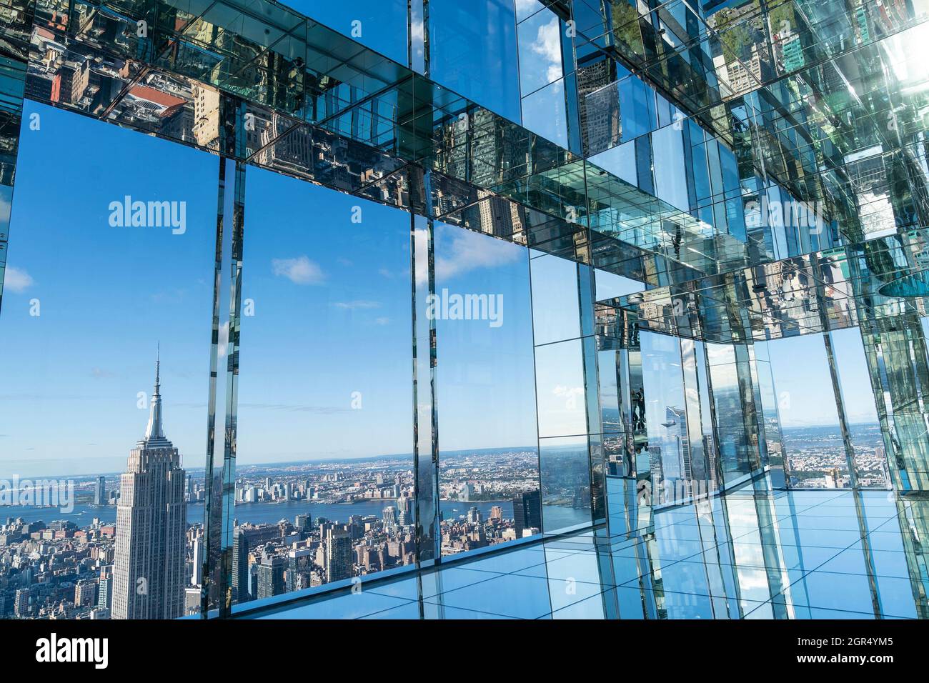 View of the interior of observation deck Summit built on top of One ...