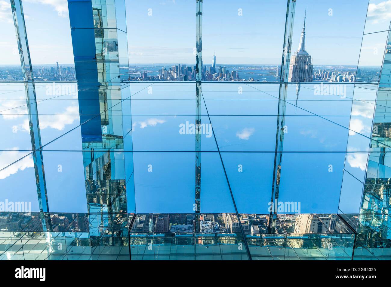 View of the interior of observation deck Summit built on top of One ...