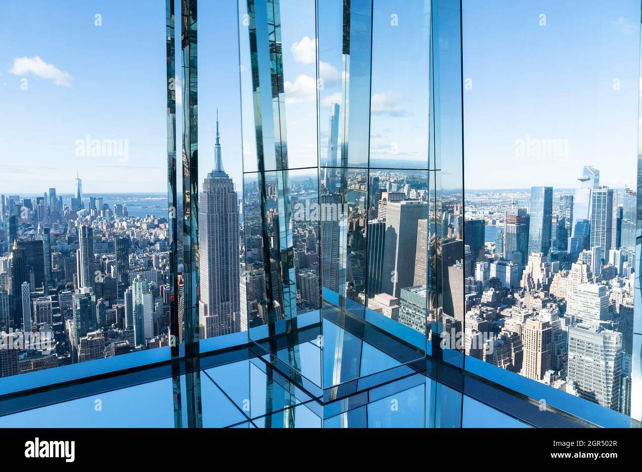 View of the interior of observation deck Summit built on top of One ...