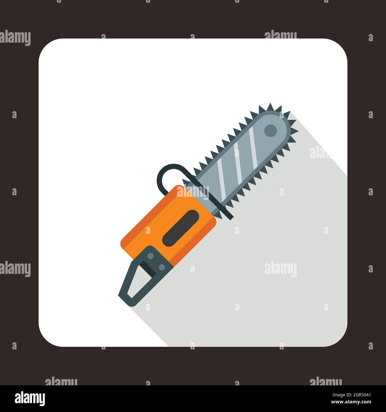 Chainsaw icon, flat style Stock Vector Image & Art - Alamy
